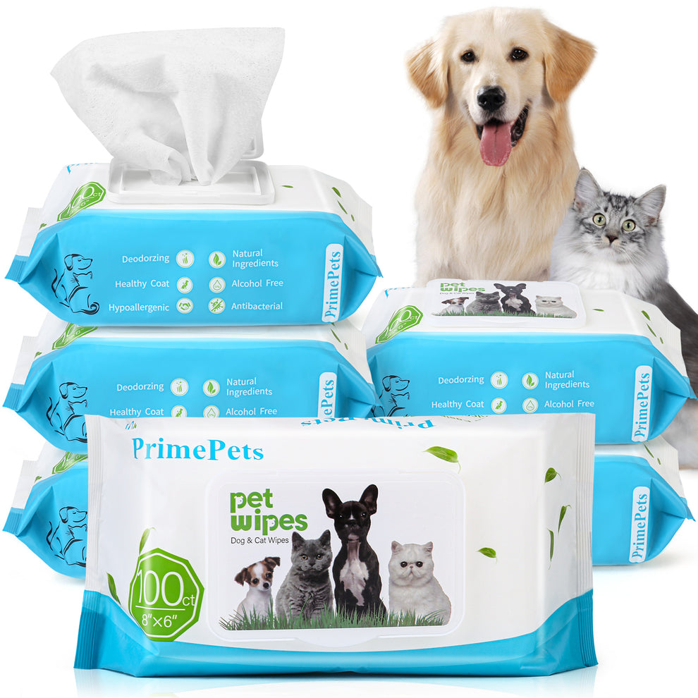 Prime Pets 600 Count Dog Grooming Wipes, Pet Cleaning Deodorizing Wipe ...